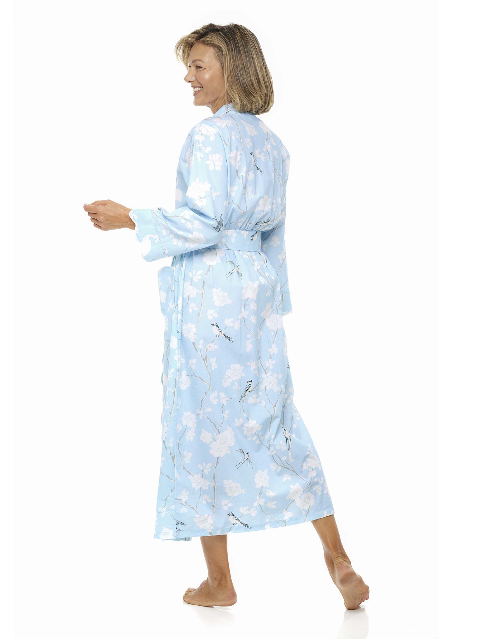 Pale Blue Gardenia Classic Robe – Heidi Carey
